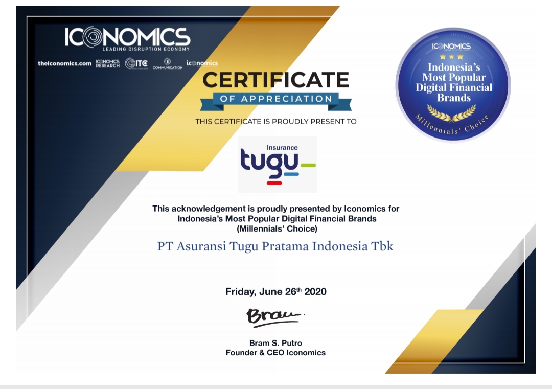Tugu Insurance Meraih Penghargaan Dari Iconomics